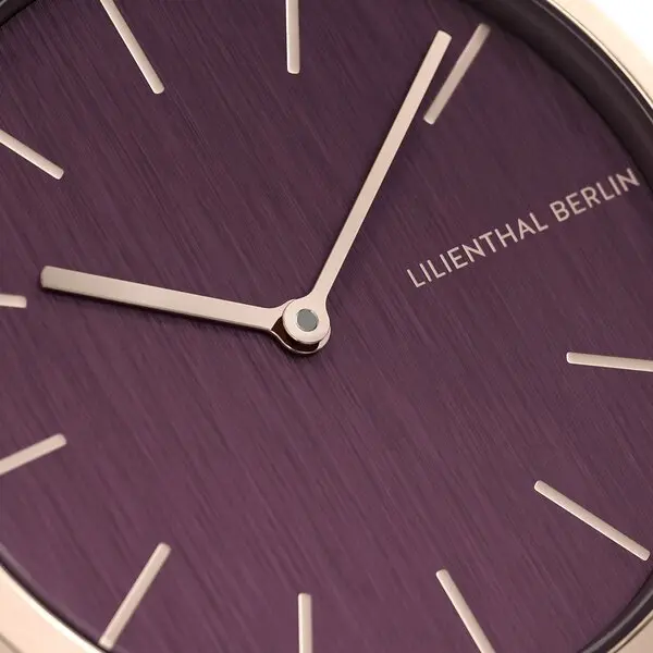 Lilienthal Berlin Rosalux Rose Gold Mesh Watch - Red