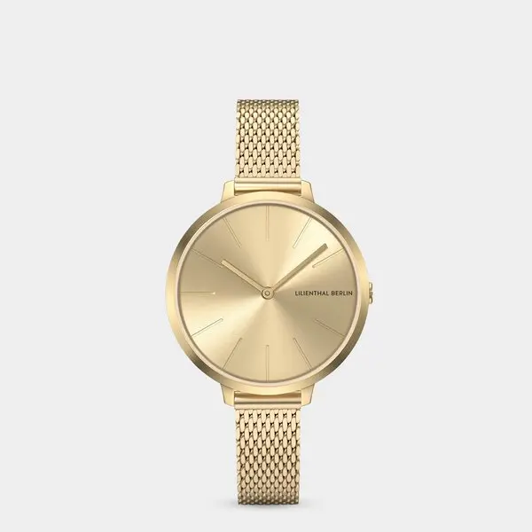 Lilienthal Berlin Rosalux Rush Mesh Brushed Watch - Gold