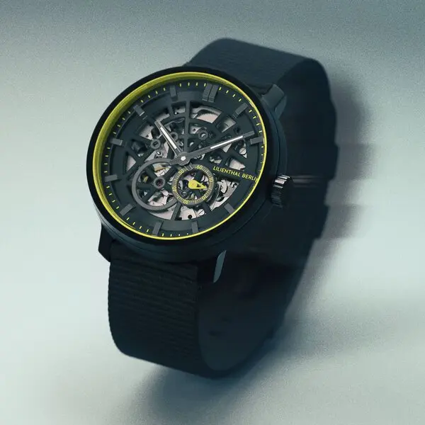 Lilienthal Berlin Skeletonized Automatic Watch With Textile Strap