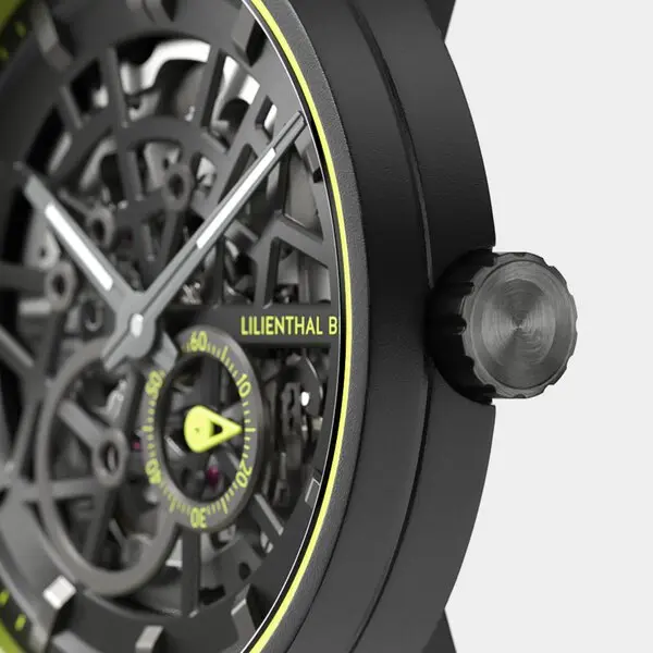Lilienthal Berlin Skeletonized Automatic Watch With Textile Strap