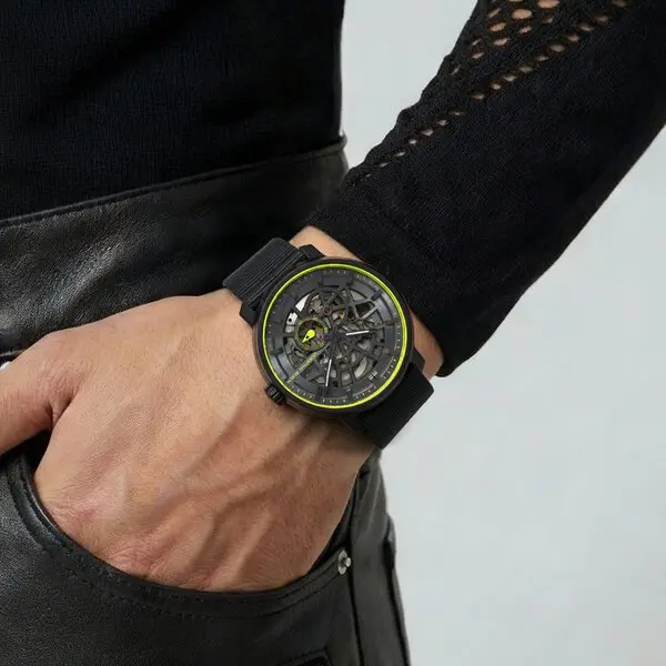 Lilienthal Berlin Skeletonized Automatic Watch With Textile Strap