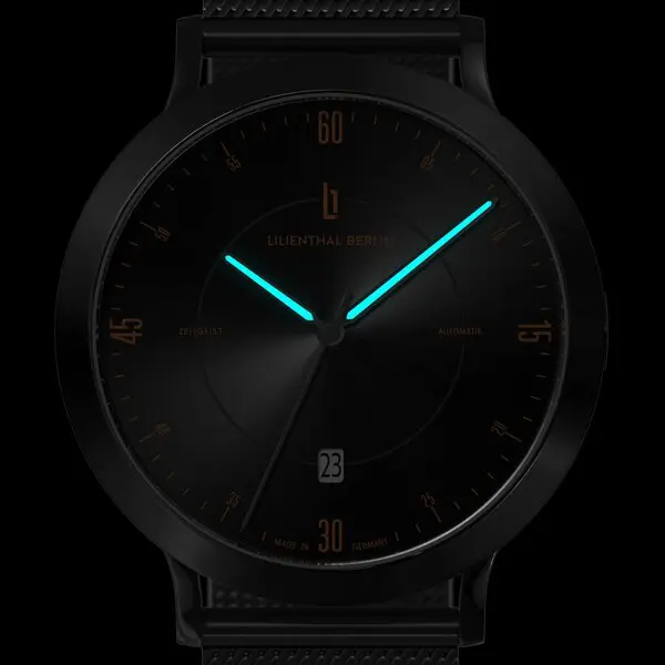 Lilienthal Berlin Zeitgeist Automatic Watch With Mesh Strap - Black