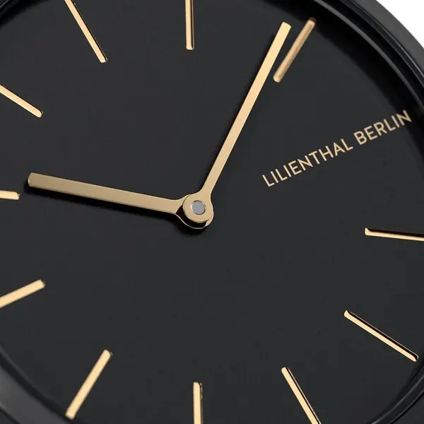 Lilienthal Berlin Rosalux Gold Mesh Brushed Watch - Black