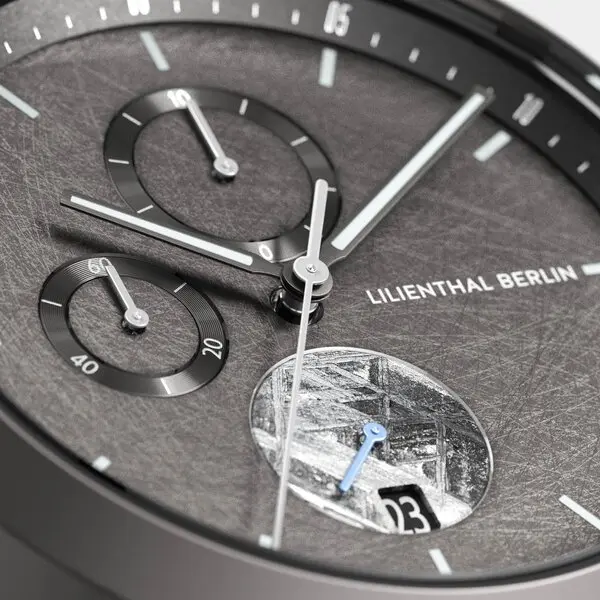 Lilienthal Berlin Chronograph Meteorite Cosmic Mesh Anthracite - Gray