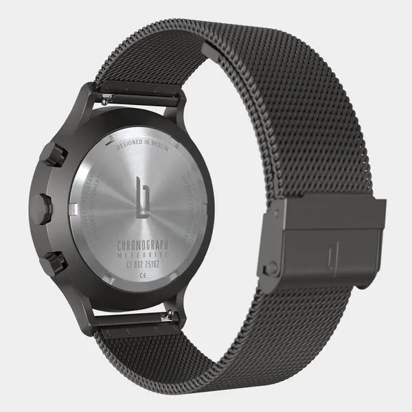 Lilienthal Berlin Chronograph Meteorite Cosmic Mesh Anthracite - Gray