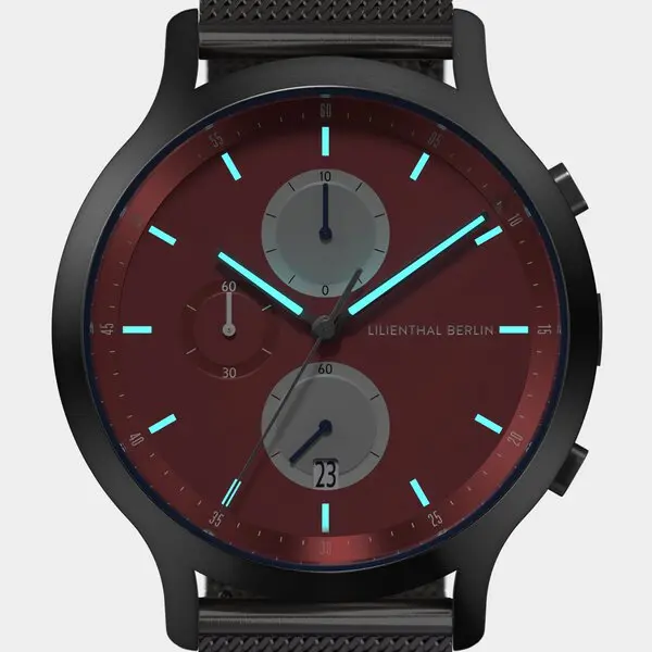 Lilienthal Berlin Chronograph Line 3 Mesh Silver