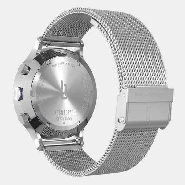 Lilienthal Berlin Chronograph Line 3 Mesh Silver