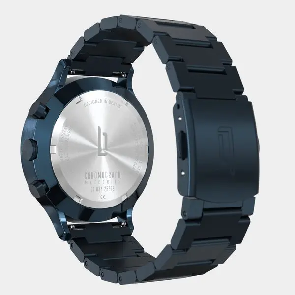 Lilienthal Berlin Chronograph Meteorite Stainless Steel Watch - Blue