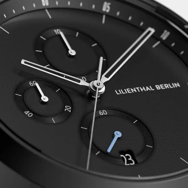 Lilienthal Berlin Chronograph Watch With Textile Strap - Black