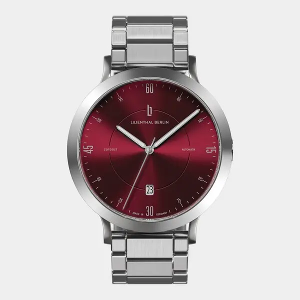 Lilienthal Berlin Zeitgeist Automatic Stainless Steel Watch - Red