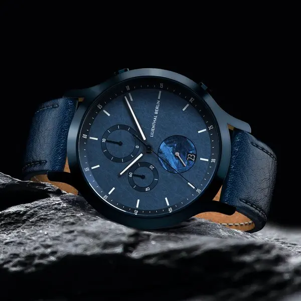 Lilienthal Berlin Chronograph Meteorite Stellar Leather Watch