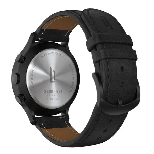 Lilienthal Berlin Chronograph Solar Watch With Leather Strap