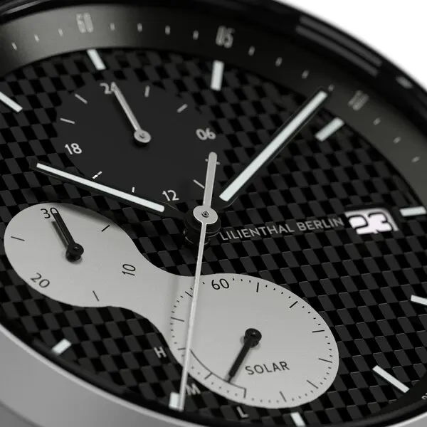 Lilienthal Berlin Chronograph Solar Iii Leather Strap Watch