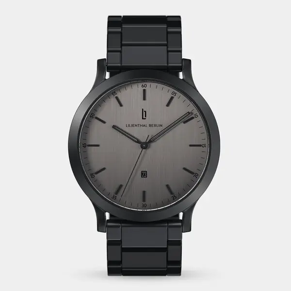 Lilienthal Berlin Huxley Shadow Stainless Steel Matte Watch - Black
