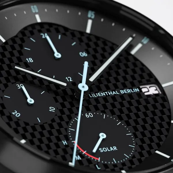 Lilienthal Berlin Chronograph Solar Watch With Textile Strap