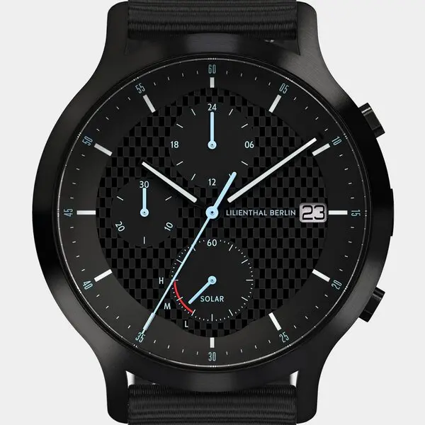 Lilienthal Berlin Chronograph Solar Watch With Textile Strap
