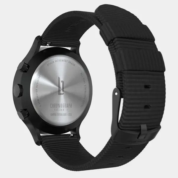 Lilienthal Berlin Chronograph Solar Watch With Textile Strap