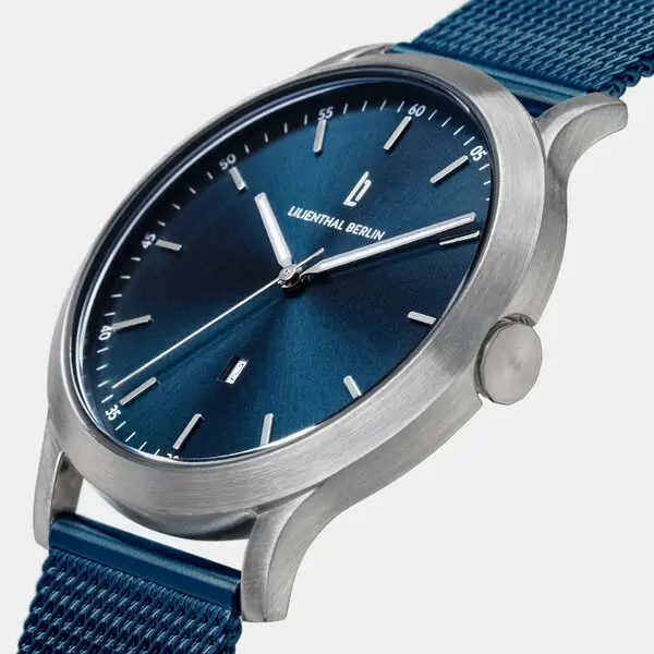 Lilienthal Berlin Huxley Silver Mesh Brushed Watch