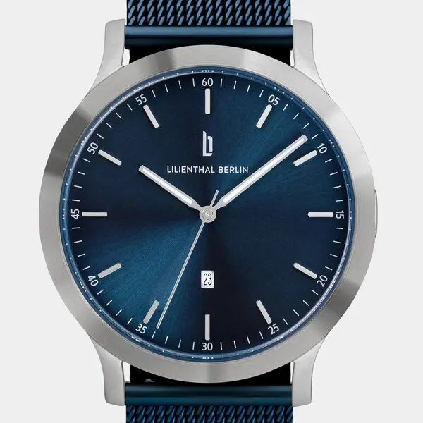 Lilienthal Berlin Huxley Silver Mesh Brushed Watch