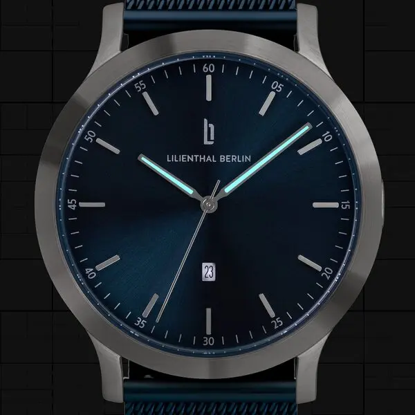 Lilienthal Berlin Huxley Silver Mesh Brushed Watch
