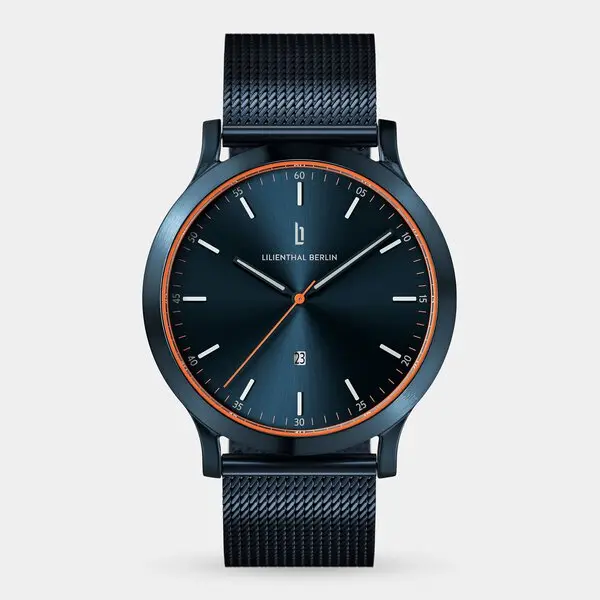 Lilienthal Berlin Huxley Orange Mesh Brushed - Blue