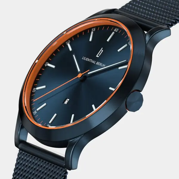 Lilienthal Berlin Huxley Orange Mesh Brushed