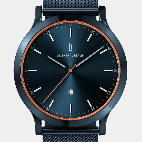 Lilienthal Berlin Huxley Orange Mesh Brushed