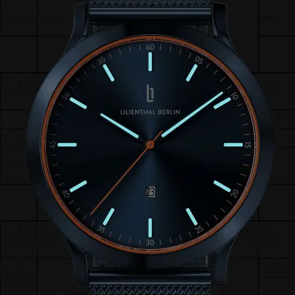Lilienthal Berlin Huxley Orange Mesh Brushed