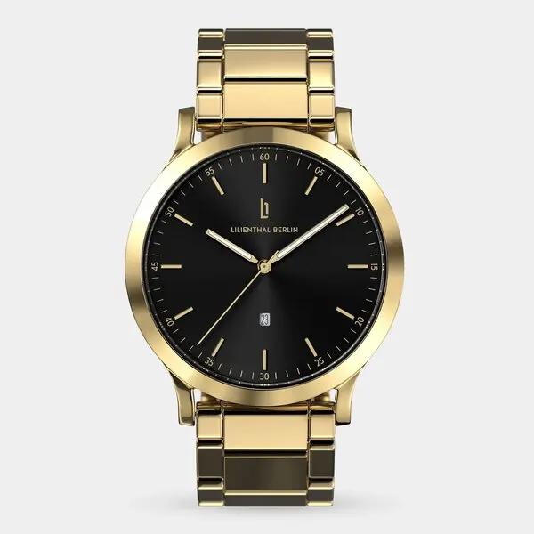 Lilienthal Berlin Huxley Gold Stainless Steel Watch - Black