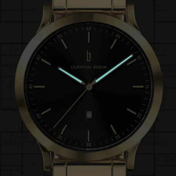 Lilienthal Berlin Huxley Gold Stainless Steel Watch - Black