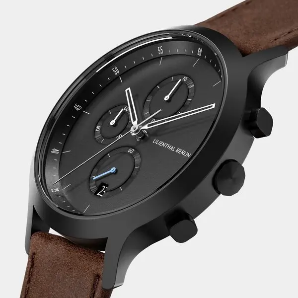 Lilienthal Berlin Chronograph Leather Strap Watch