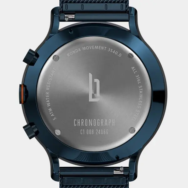 Lilienthal Berlin Chronograph Watch With Mesh Strap