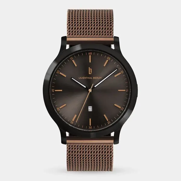 Lilienthal Berlin Huxley Bronze Mesh Watch - Black