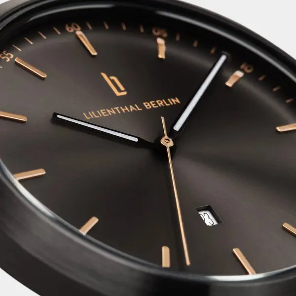 Lilienthal Berlin Huxley Bronze Mesh Watch - Black