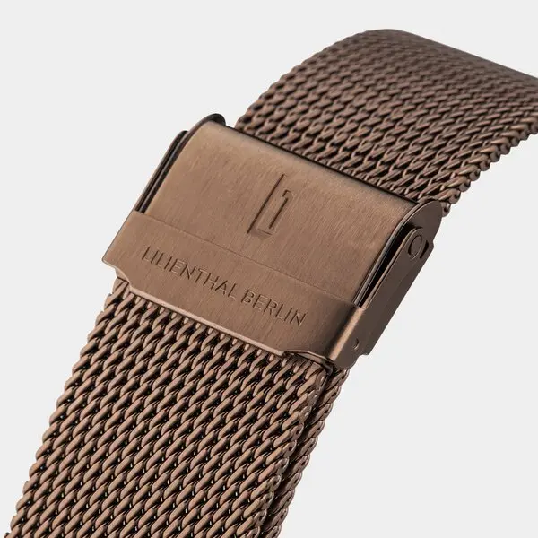 Lilienthal Berlin Huxley Bronze Mesh Watch - Black