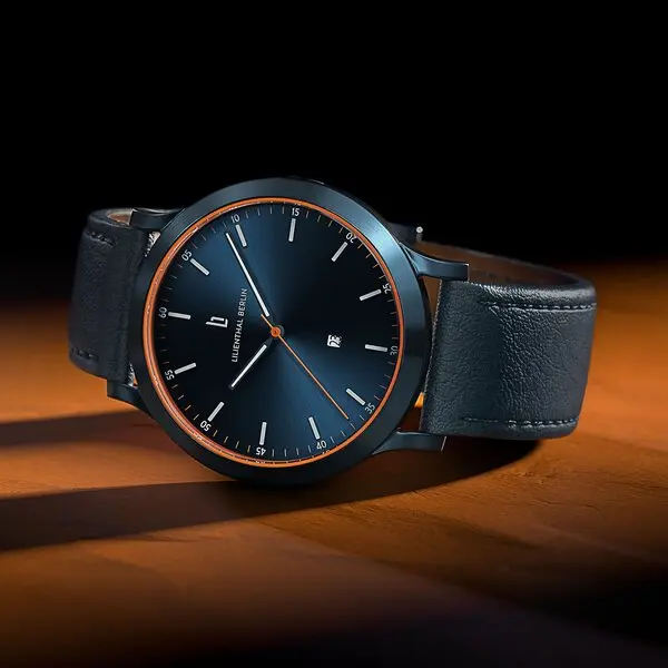 Lilienthal Berlin Huxley Watch With Leather Strap - Blue