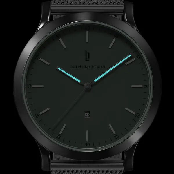 Lilienthal Berlin Huxley Silver Sage Mesh Watch - Green