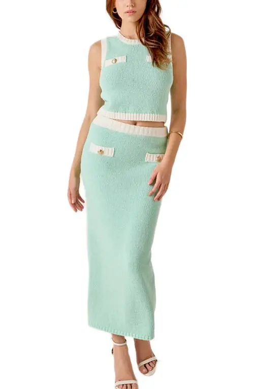 MARSY Textured Cropped Sweater Vest
