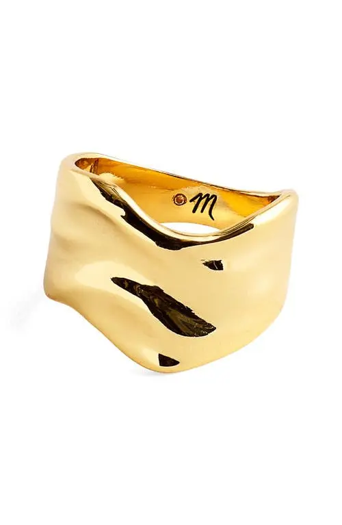 Madewell Chunky Wavy Statement Ring - Antique Gold