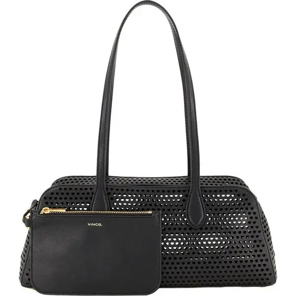 Vince Athene Perforated Leather Shoulder Bag