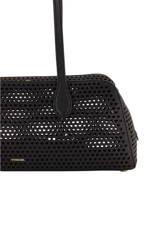 Vince Athene Perforated Leather Shoulder Bag