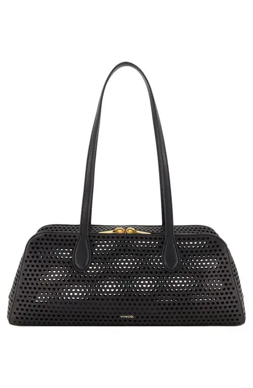 Vince Athene Perforated Leather Shoulder Bag