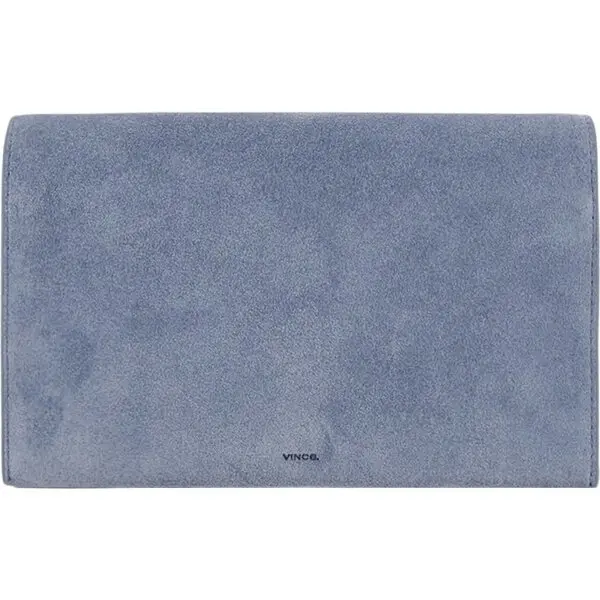 Vince Suede Wallet On A Strap - Azul