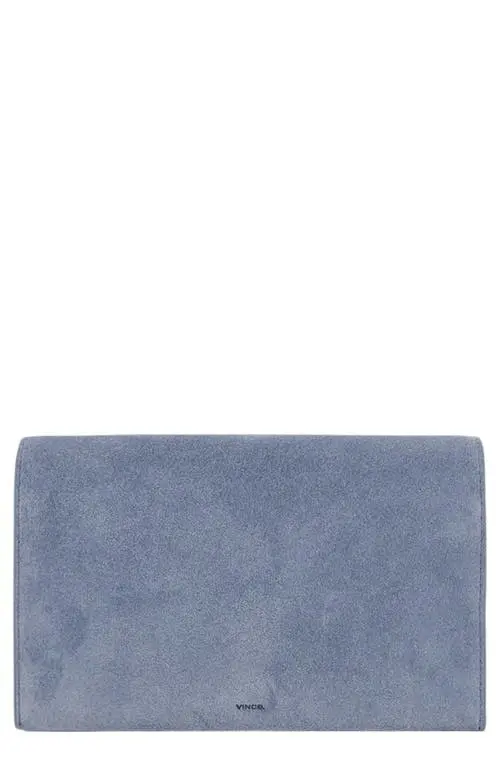Vince Suede Wallet On A Strap - Azul