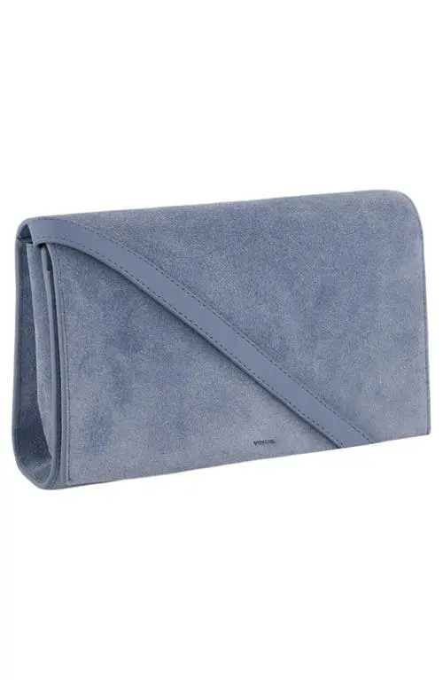 Vince Suede Wallet On A Strap - Azul