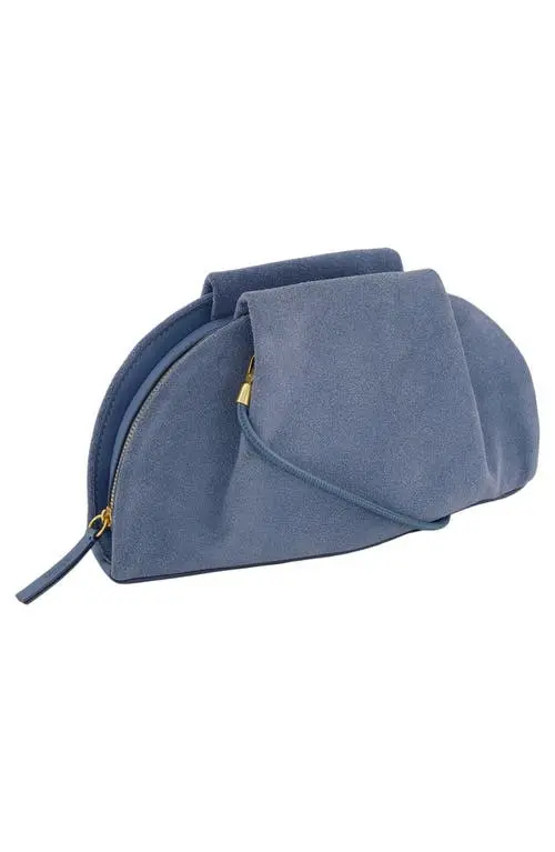 Vince Ava Suede Clutch - Azul