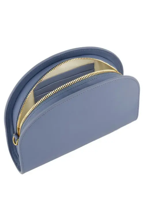 Vince Micro Demma Leather Wallet On A Strap - Azul