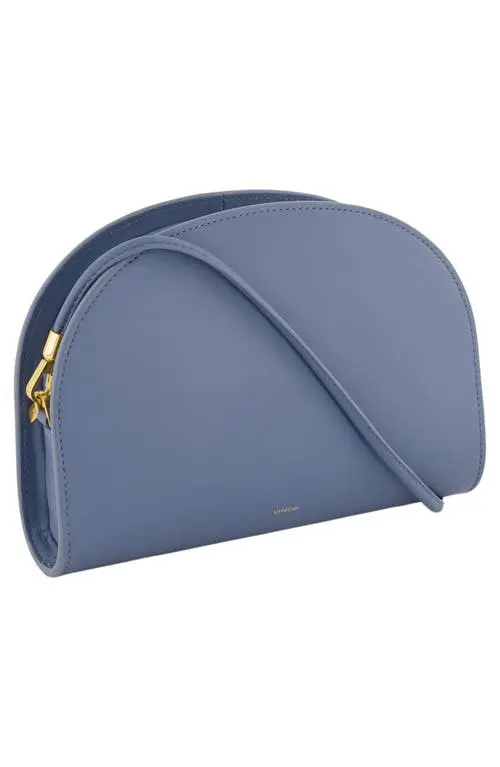 Vince Micro Demma Leather Wallet On A Strap - Azul