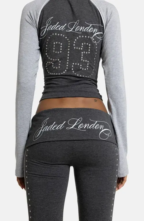 JADED LONDON Foldover Studded Leggings