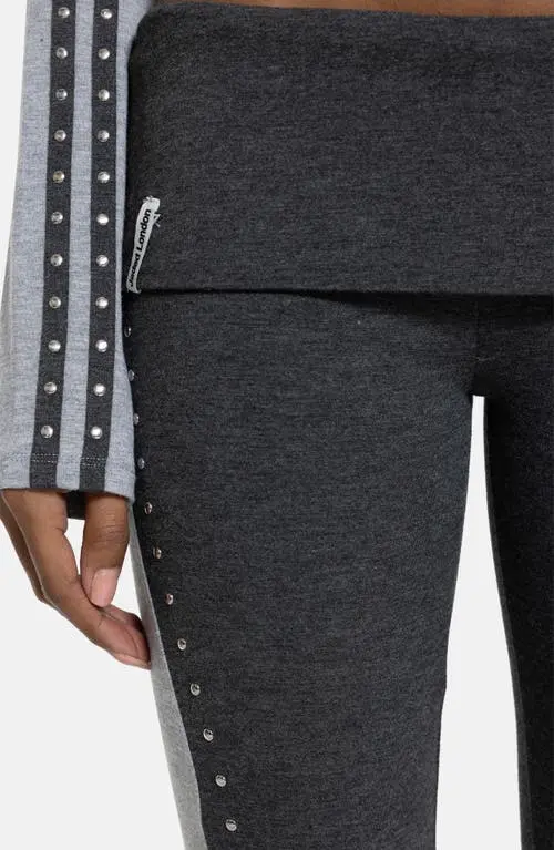 JADED LONDON Foldover Studded Leggings